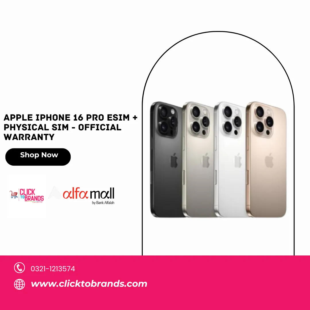 Apple iPhone 16 Pro Esim + Physical Sim - Official Warranty