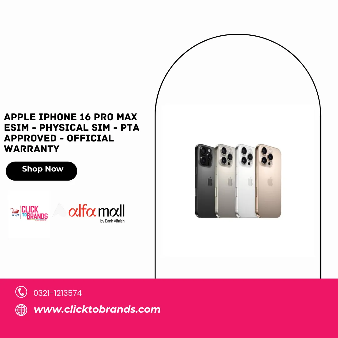Apple iPhone 16 Pro Max Esim - Physical Sim - PTA Approved - Official ...