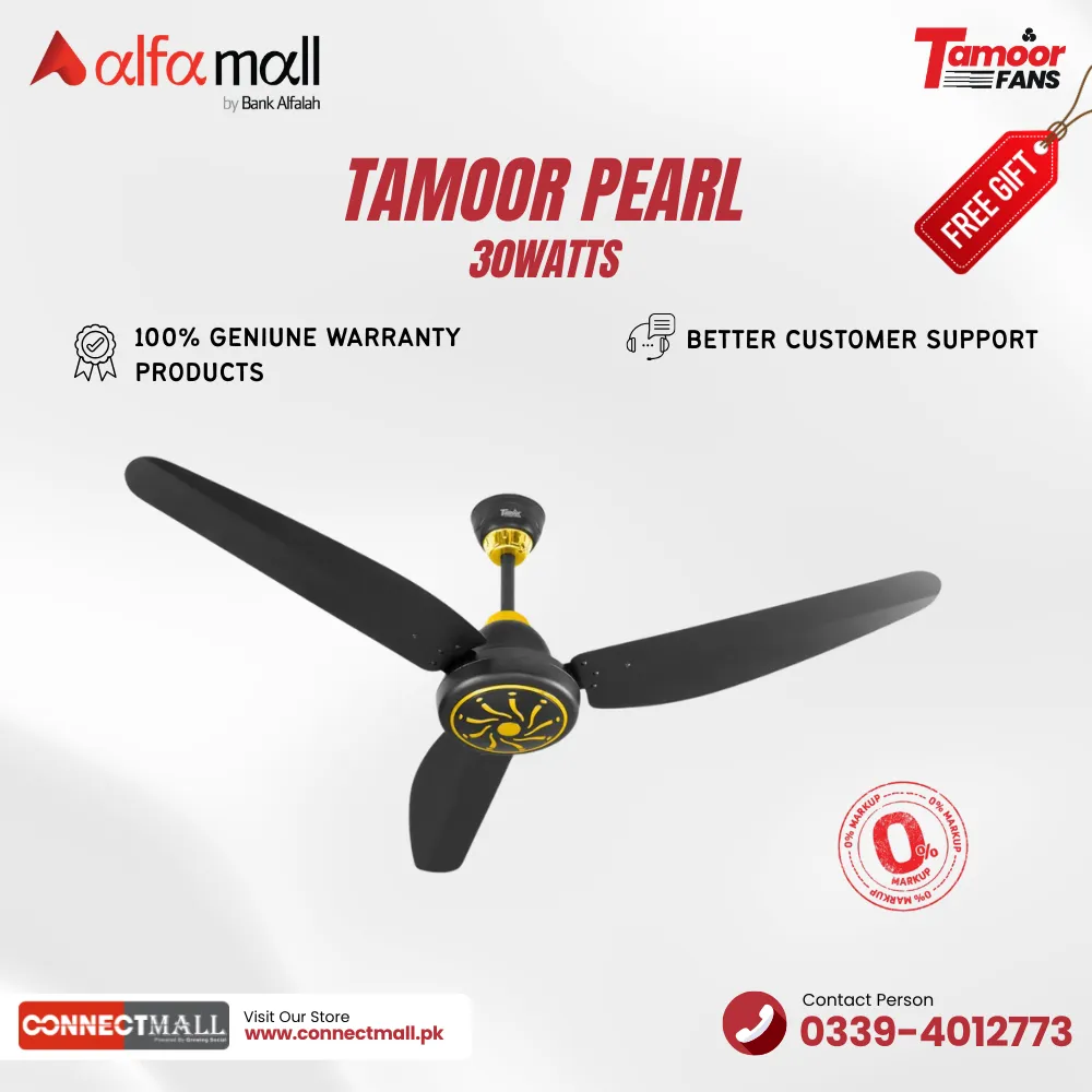 Tamoor Eco-Smart 30W Ceiling fan Super Pearl Model 56 Inch Energy Saver Brand Warranty ...