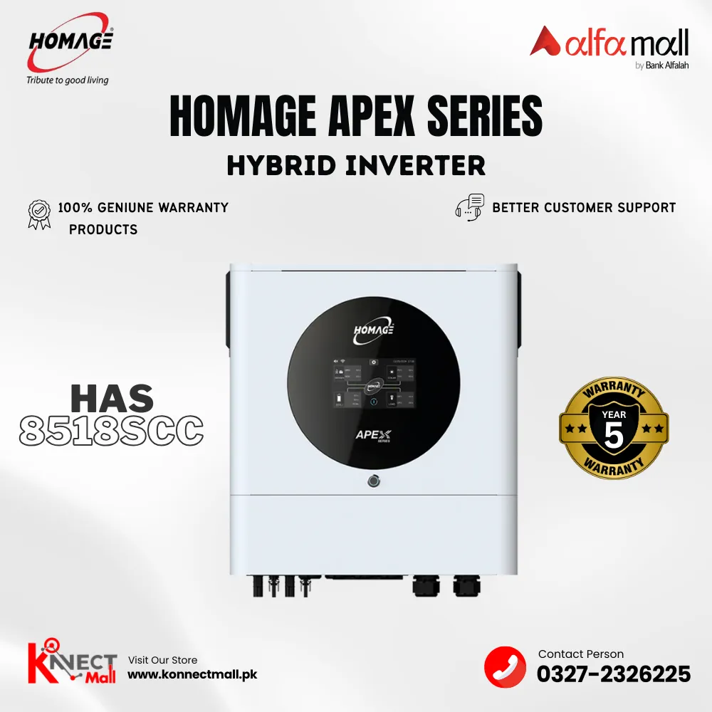 Homage Apex Series HAS-8518SCC (Hybrid) 8KW 8500W Solar Inverter By ...