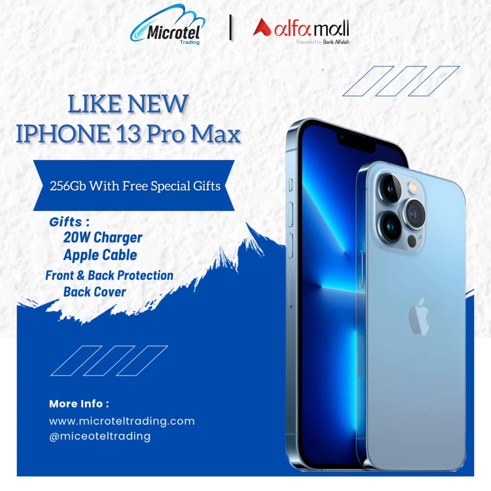 Iphe 13 Pro Max 256GB Official Pta Approved 3s Warranty Like New Mobile_ By Microtel Trading13 ...