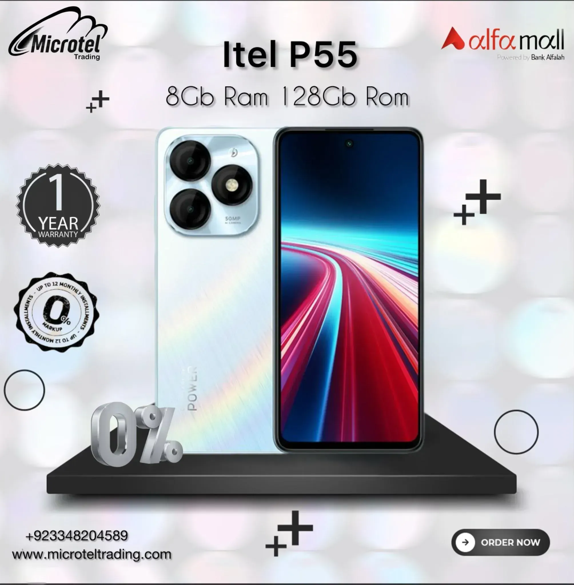 iTel P55 8GB 128GB Official Pta Aproved 1Year Official Warranty_On Instalment By Microtel ...