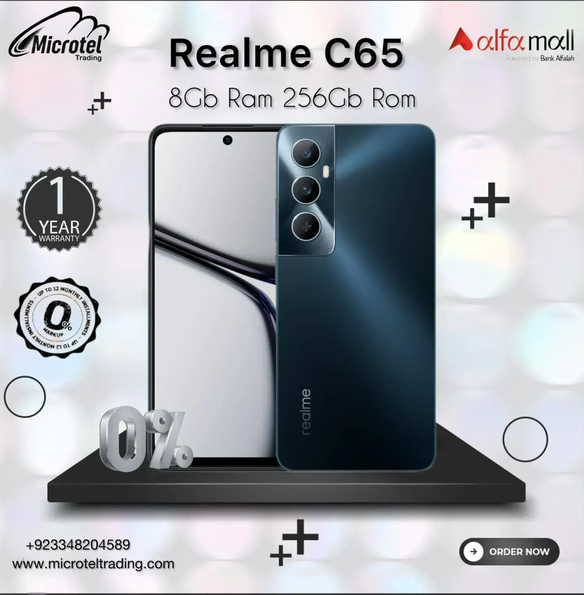 REALME C65 8GB 256GB Official Pta Aproved 1Year Official Warranty_On Installment By Microtel ...