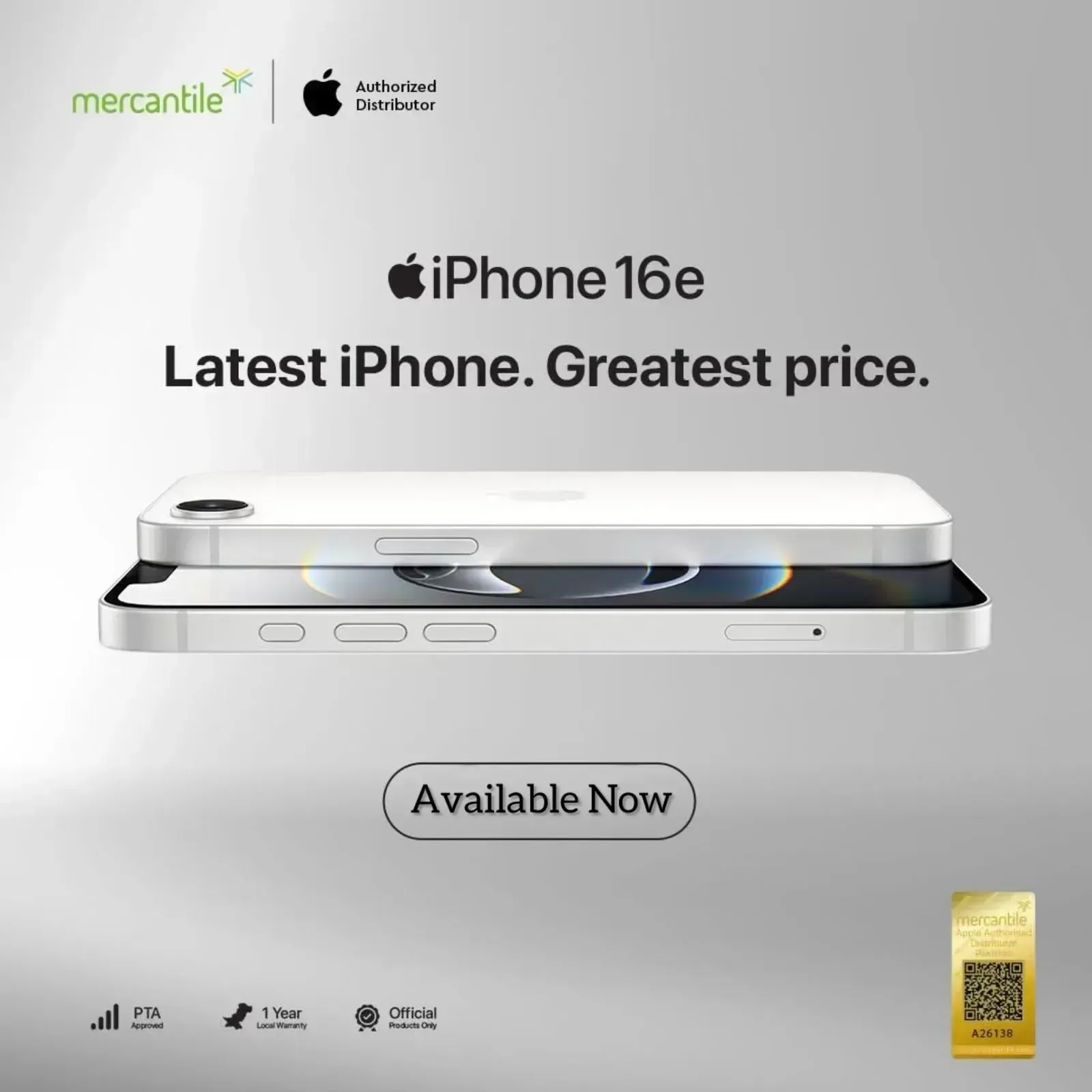 iPhone 16e Pta Approved 1Year Official Warranty-By Official Apple Store14 | AlfaMall
