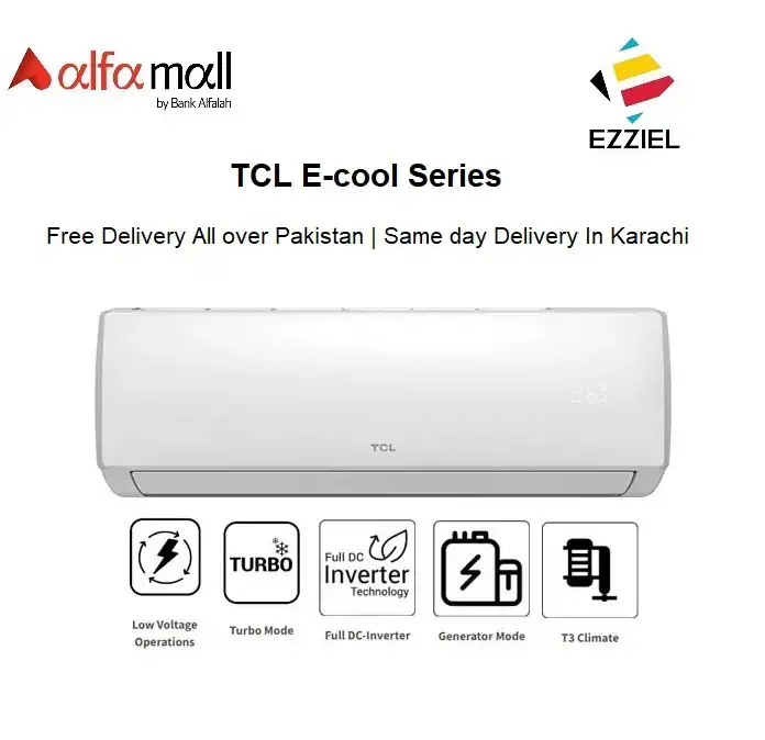 TCL AC 12E-Cool 1 ton Inverter Cool Only T3 Compressor With Eco ...