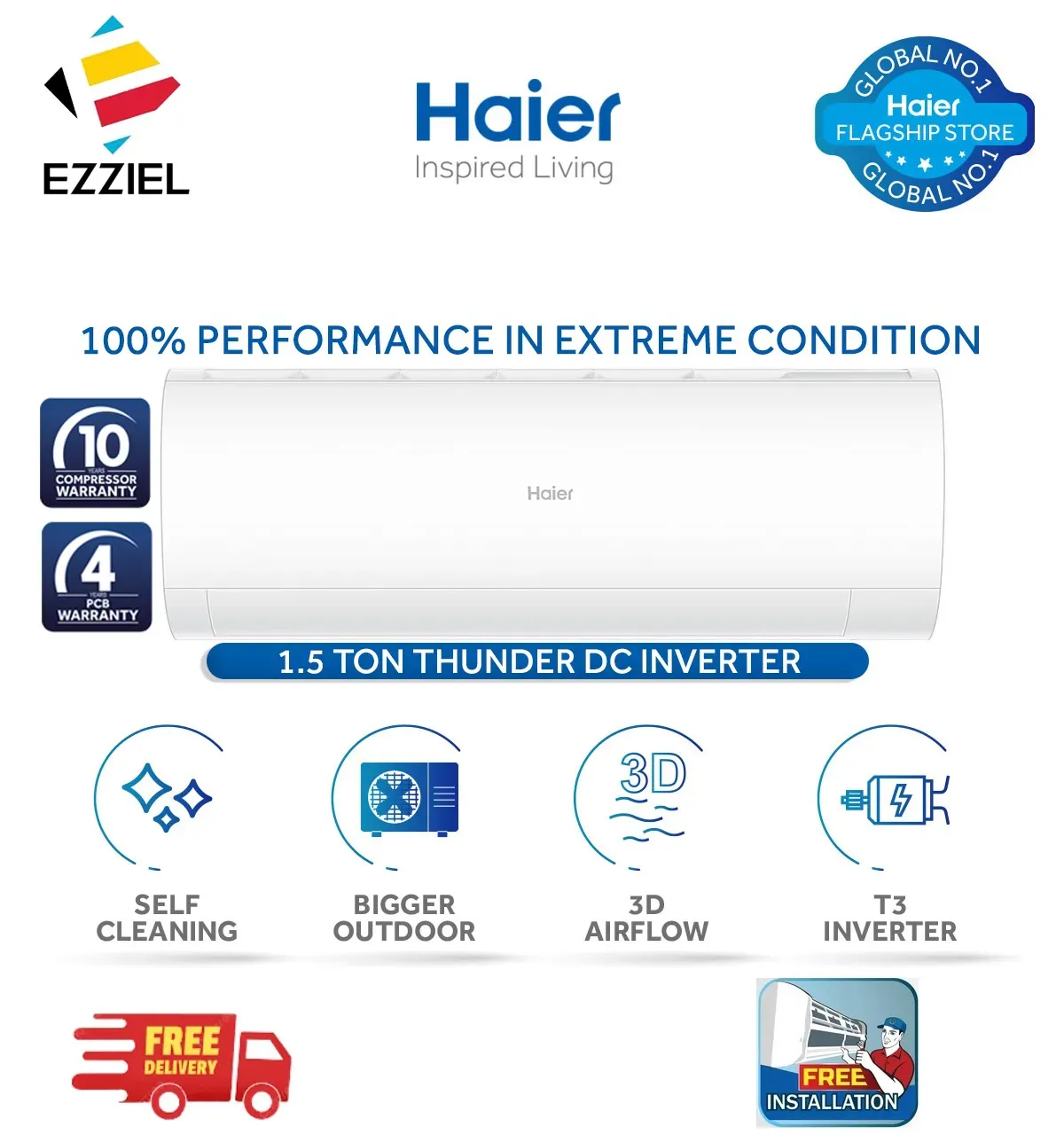 Haier ac 1.5 ton T3 Compressor