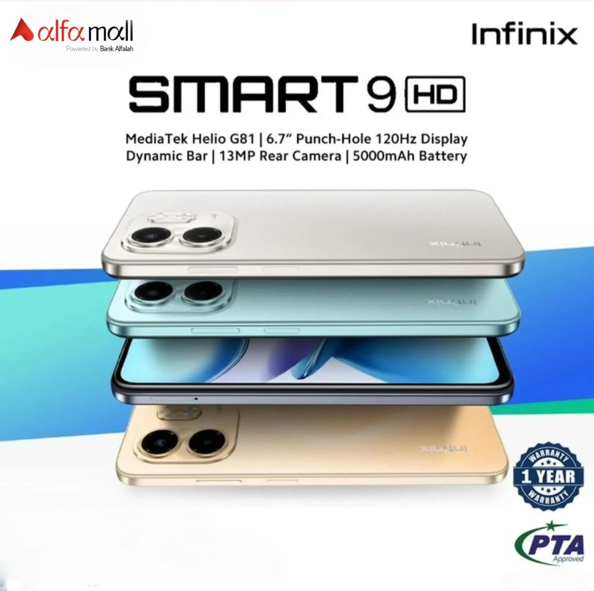 Infinix SMART 9HD 4GB 64GB Official Pta Approved With 1Year Official ...