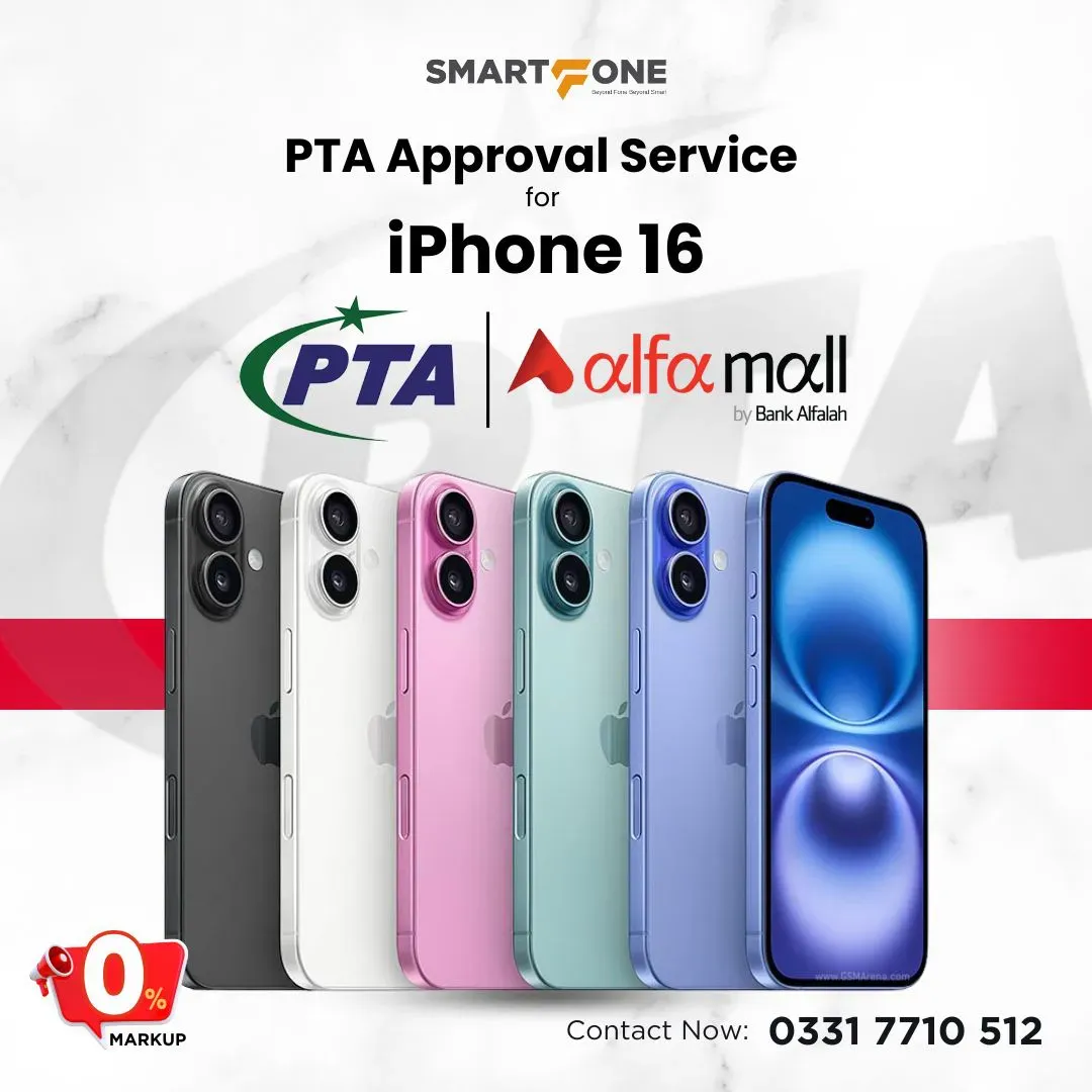 Official PTA Approval Service for iPhone 16 on Installments | AlfaMall