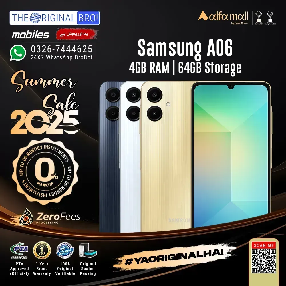 Samsung A06 - 4GB RAM - 64GB Storage