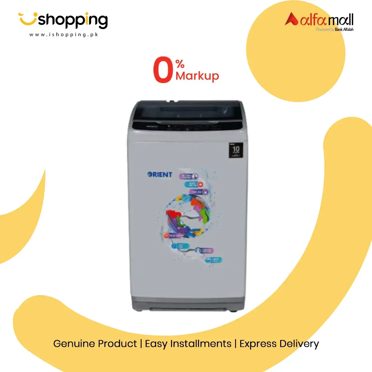 Orient Twister 1150 Fully Automatic Washing Machine 10 Kg Metallic ...