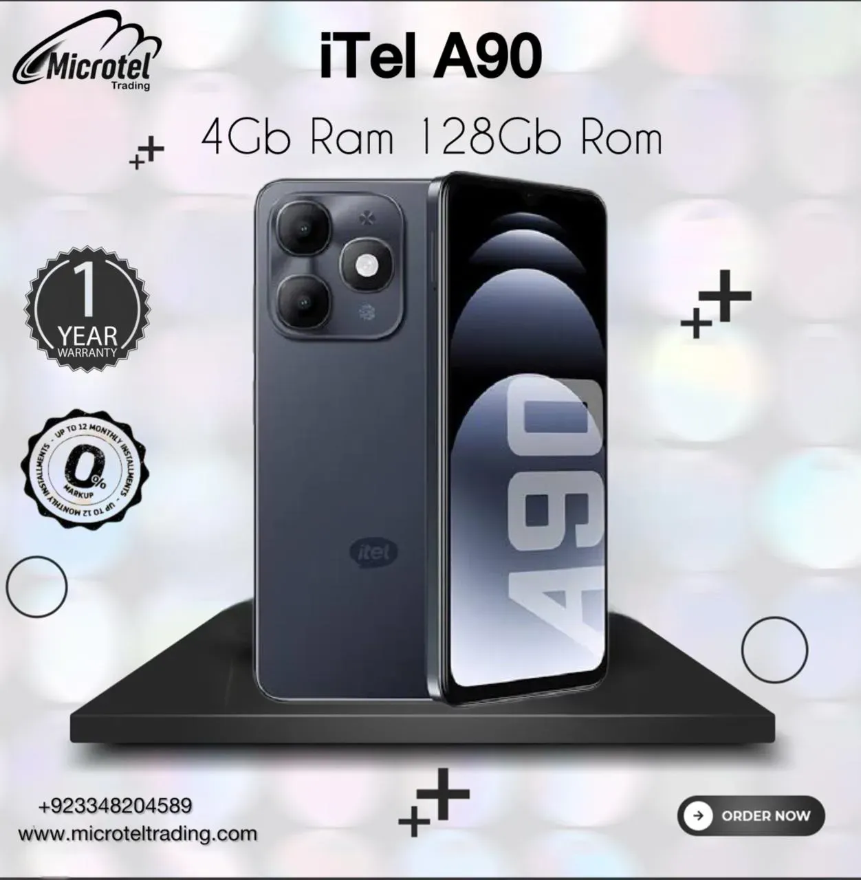 iTel A90 4GB 128GB Official Pta Aproved 1Year Official Warranty_On Instalment By Microtel ...