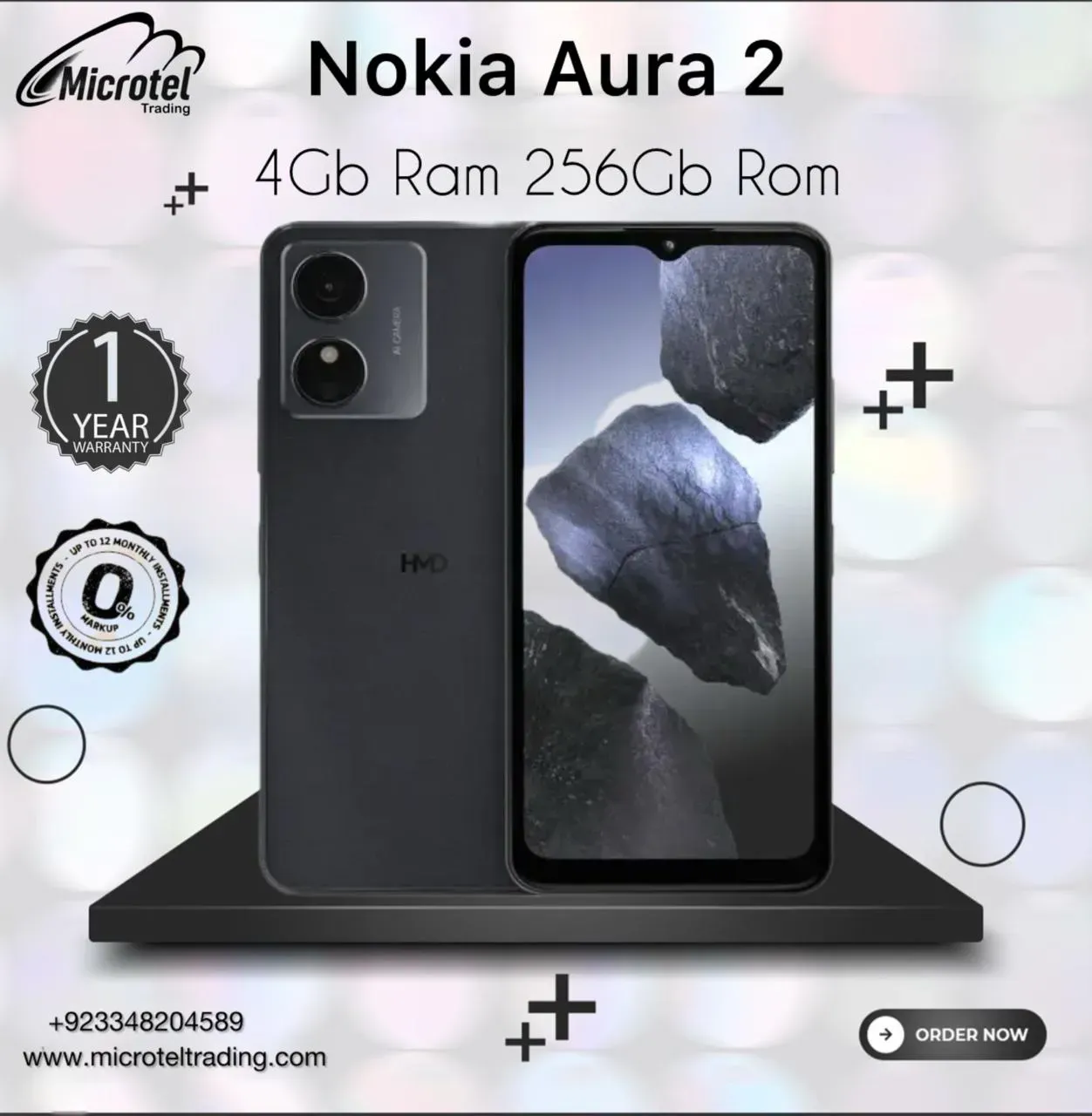 Nokia Smartphone HMD Aura 2 4GB 256GB Official Pta Aproved 1Year Official Warranty_On Non ...