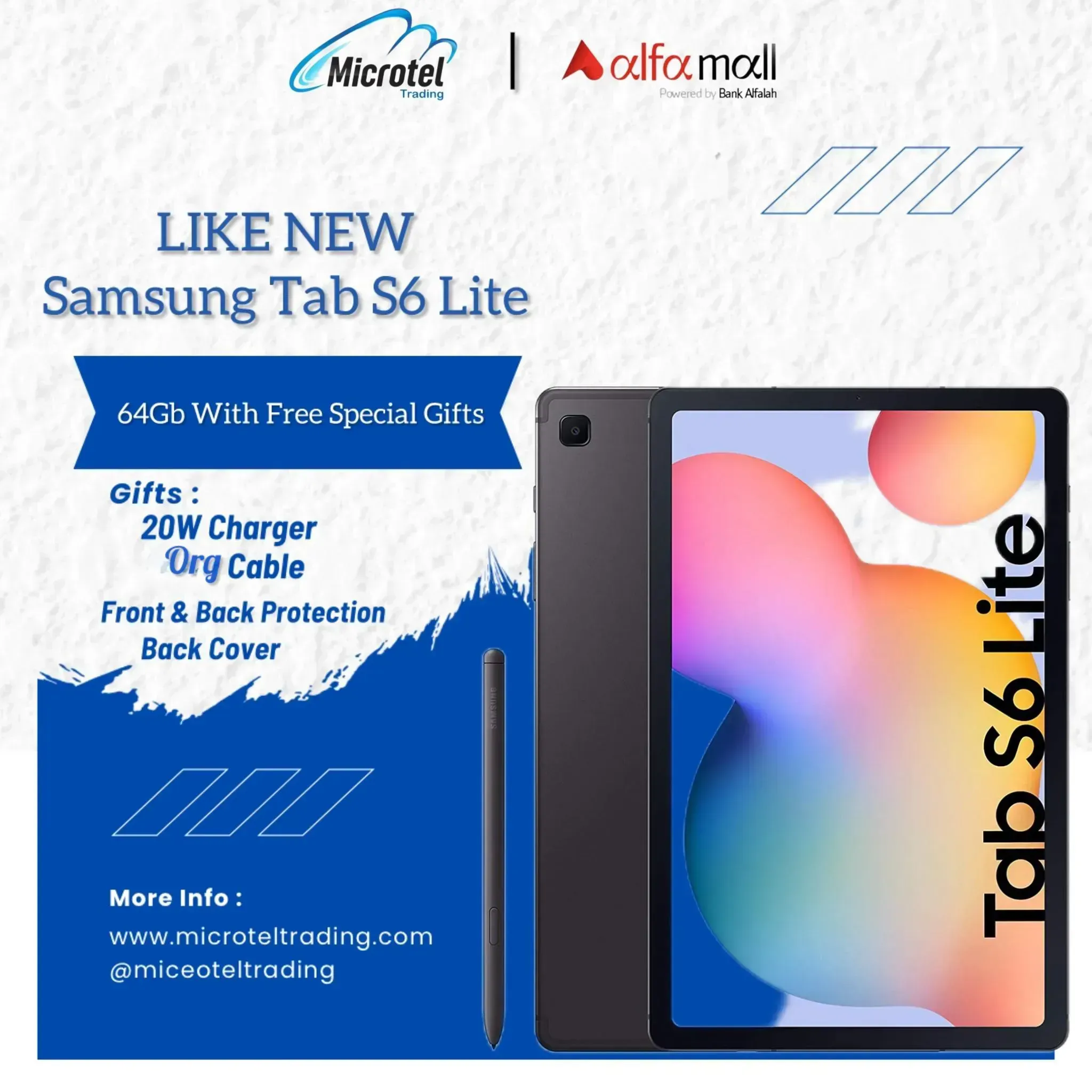 Samsung Tab S6 Lite 4/64Gb Wifi Brand New Kits 100% Original With Free ...