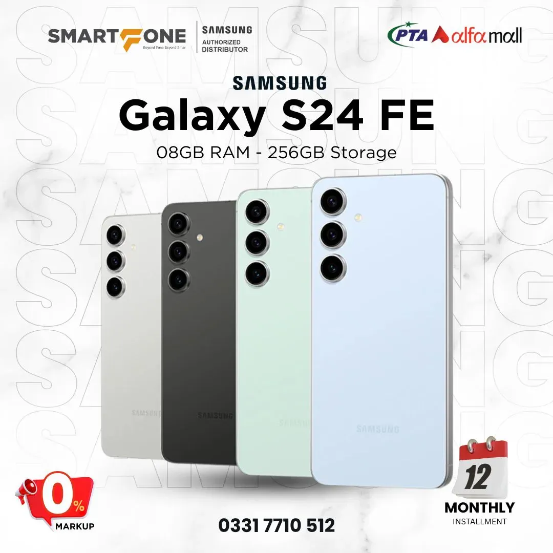 Samsung Galaxy S24 FE 5G Blue (08-256) PTA Approved | One Year Official ...