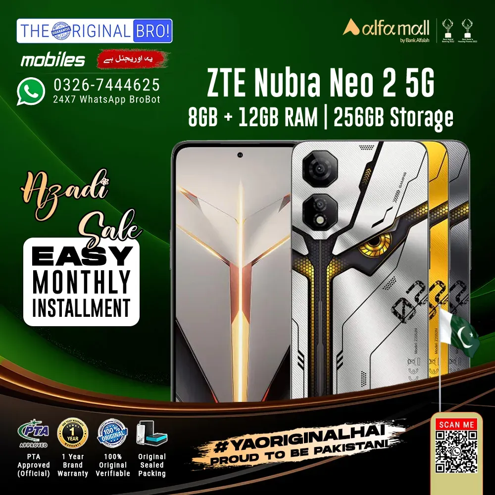 ZTE Nubia Neo 2 5G | 8GB RAM - 256GB Storage | Easy Monthly ...