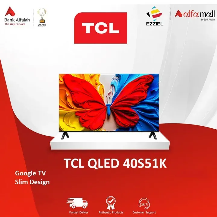 TCL 40 inches Q-LED TV 40" S51K Android TV Quantum Dot Technology - ET