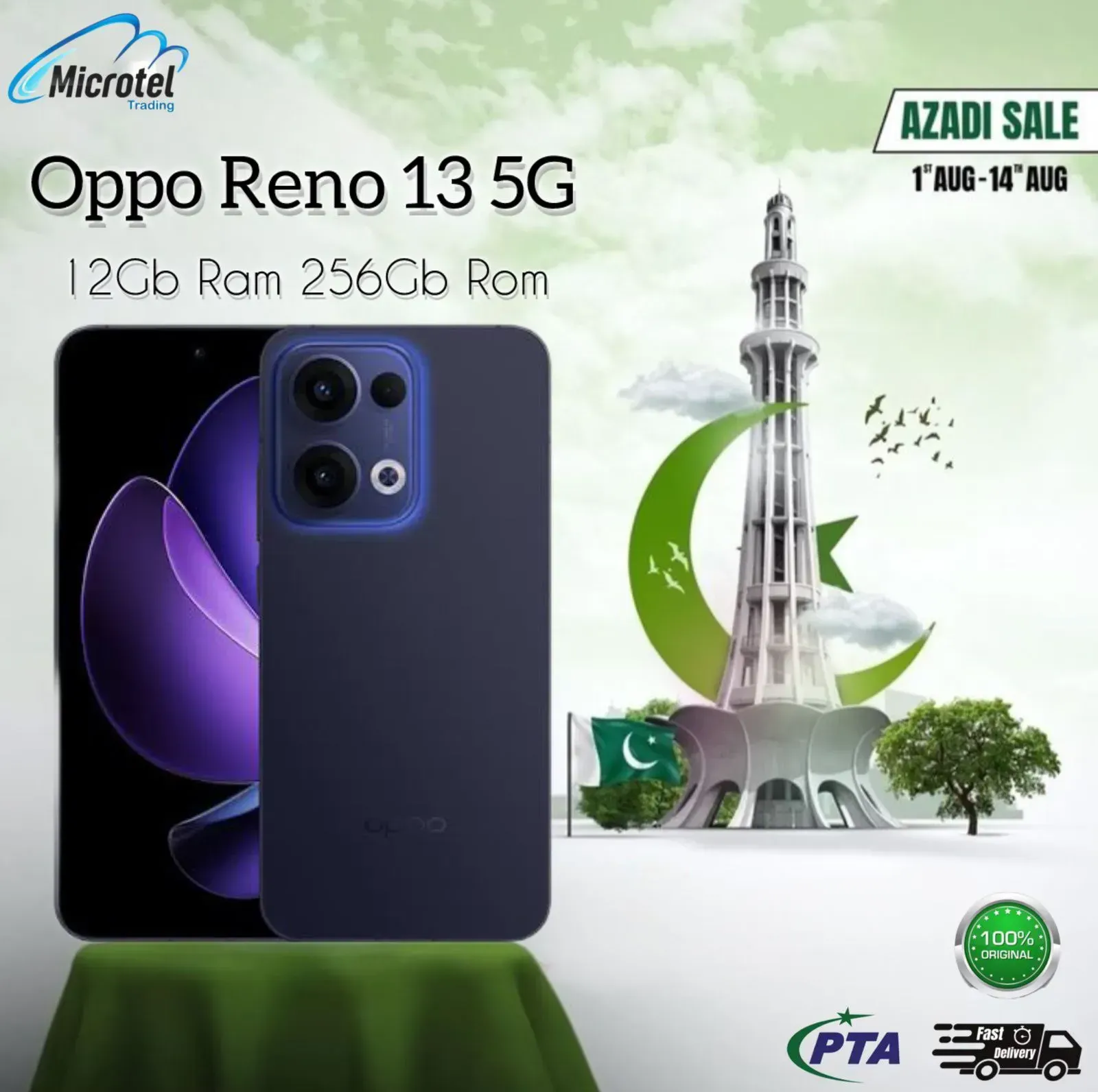 Oppo Reno 13 5G 12GB 256GB Official Pta Approved 1Year Official ...