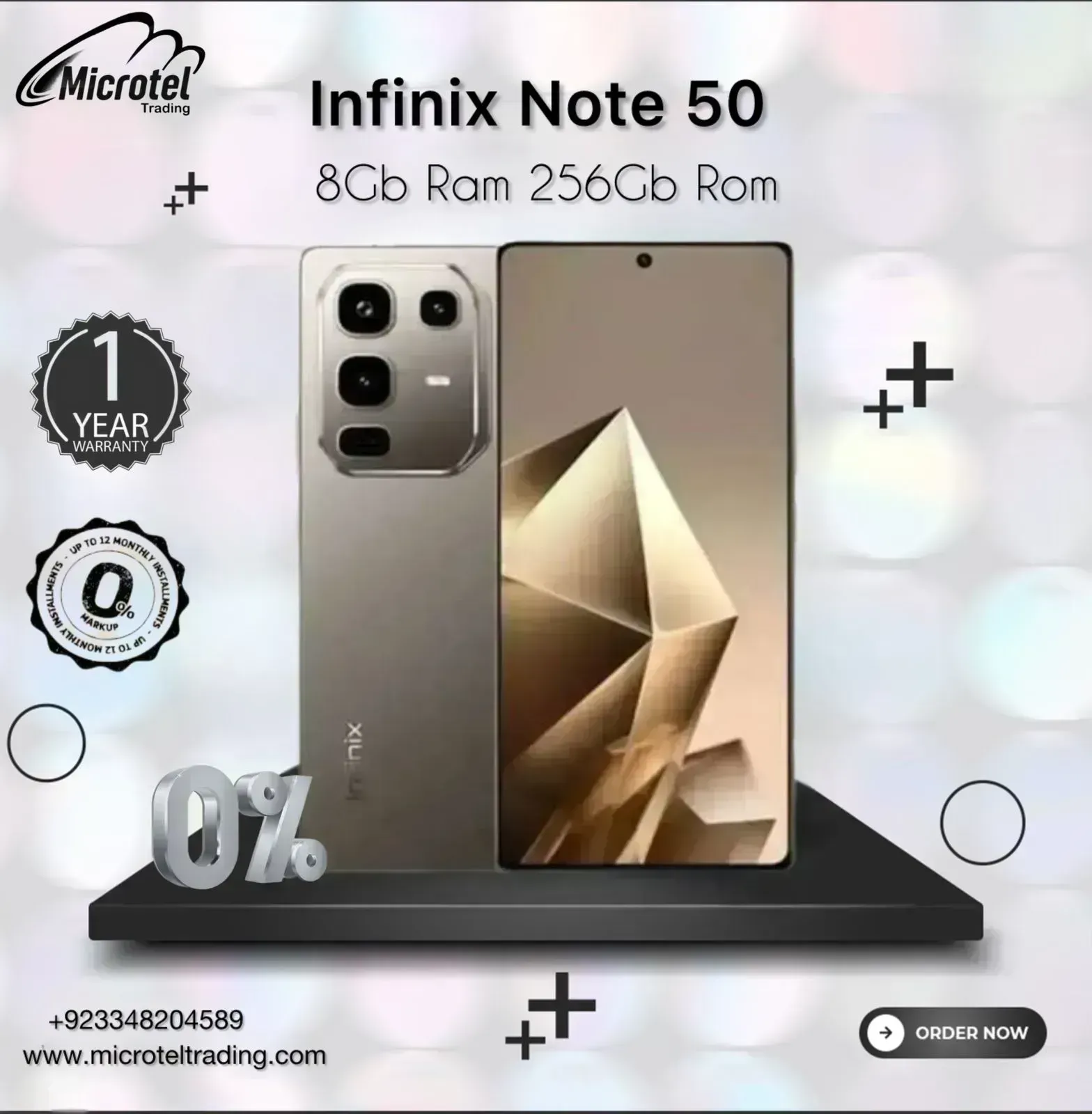 Infinix Note 50 8+8-256Gb Official Pta Approved With 1Year Official Warranty & Get Free Wireless ...
