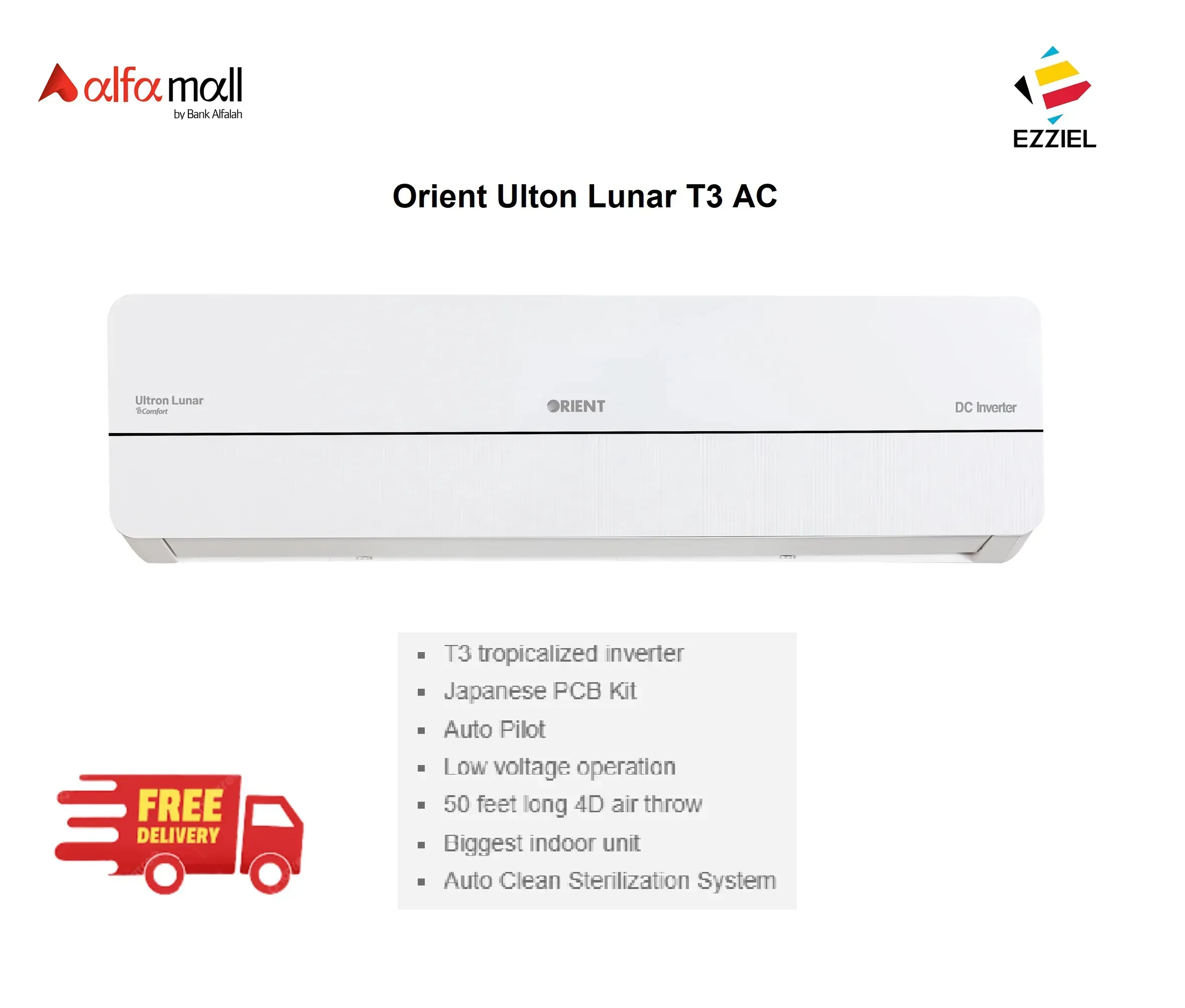 Orient Split ac 1.5 Ton inverter Lunar