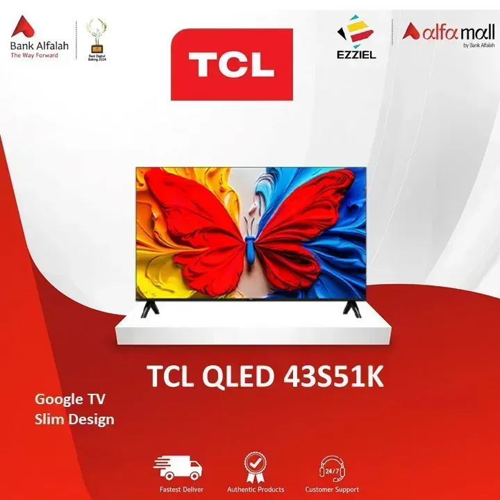 TCL 43 inches Q-LED TV 43" S51K Android TV Quantum Dot Technology - ET