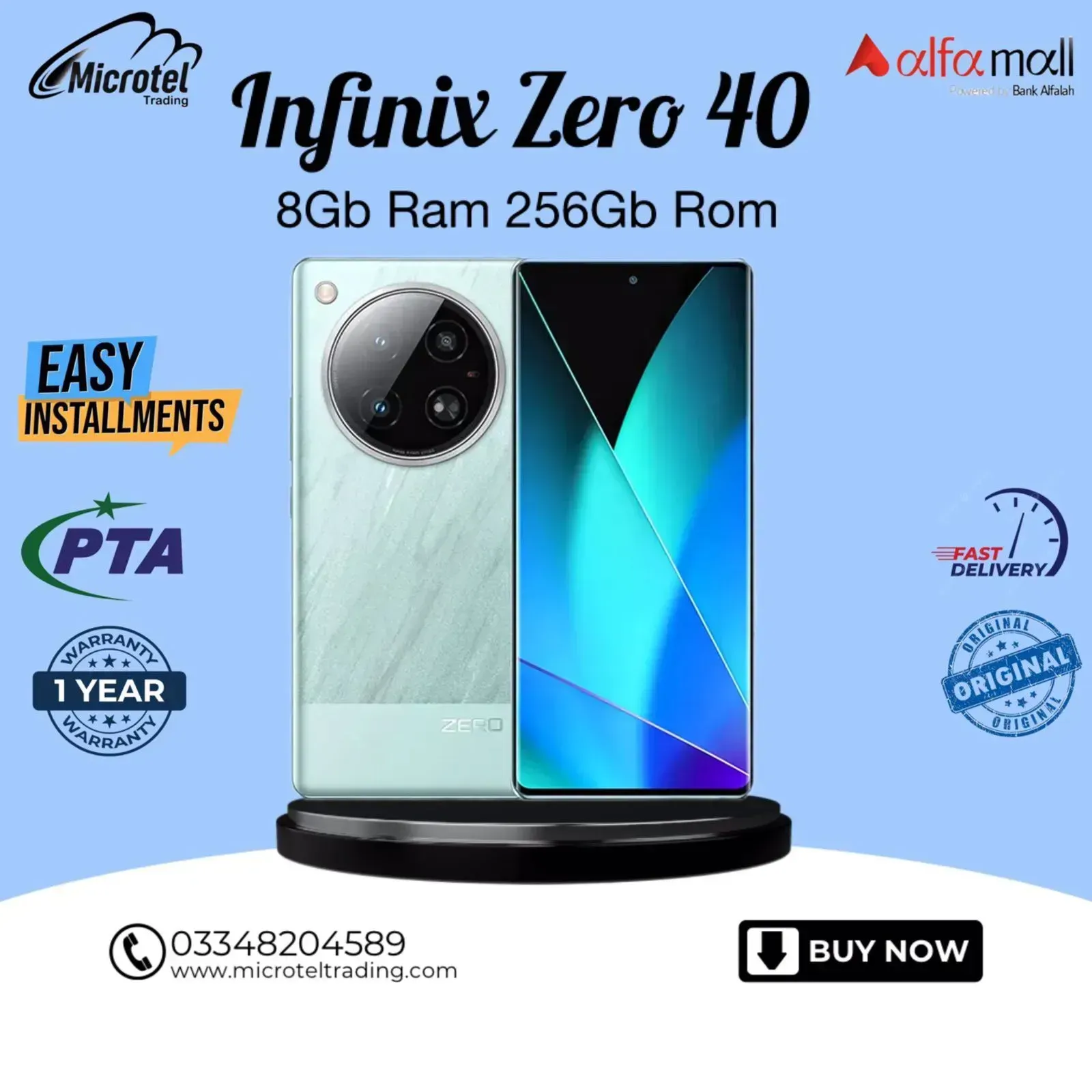 Infinix ZERO 40 8GB 256GB Official Pta Approved With 1Year Official ...