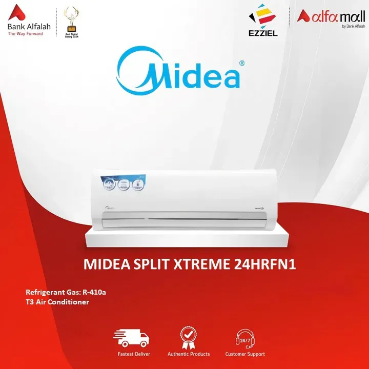 MIDEA Split AC 2.0 TON Model EXTREME 24HRFN1 INVERTER AC