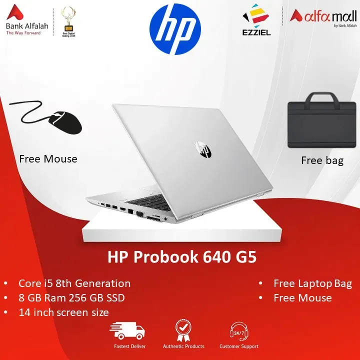 HP Probook 640-G5 | Core i5 8th Generation | 8 GB Ram | 256 GB Hard Drive | 14 Inch | Refurbished