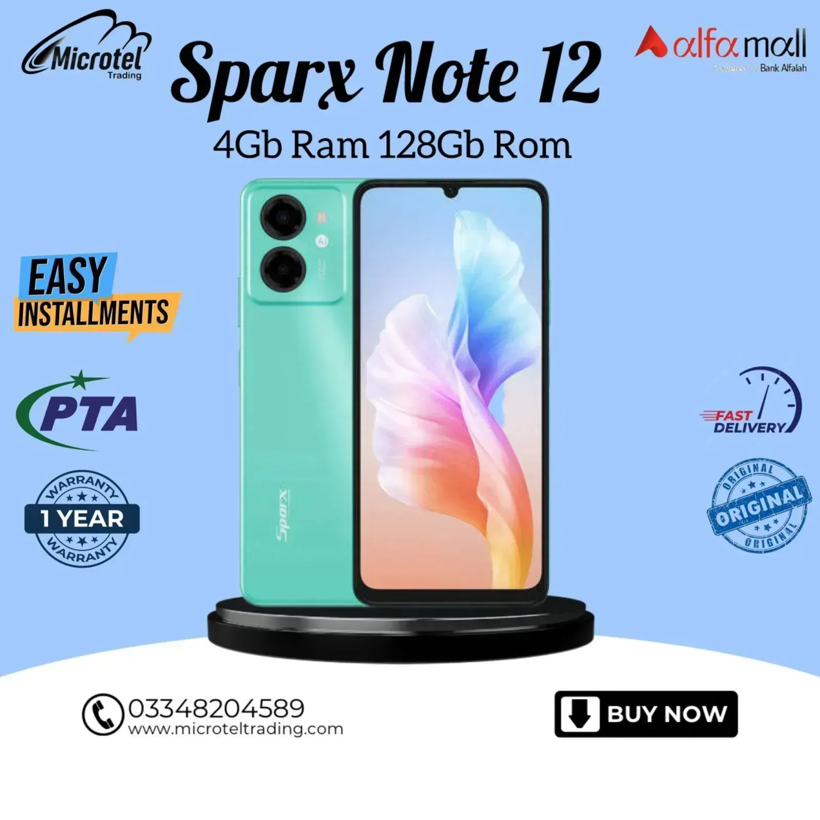 Sparx Note 12 4GB 128GB Official Pta Aproved 1Year Official Warranty_On ...