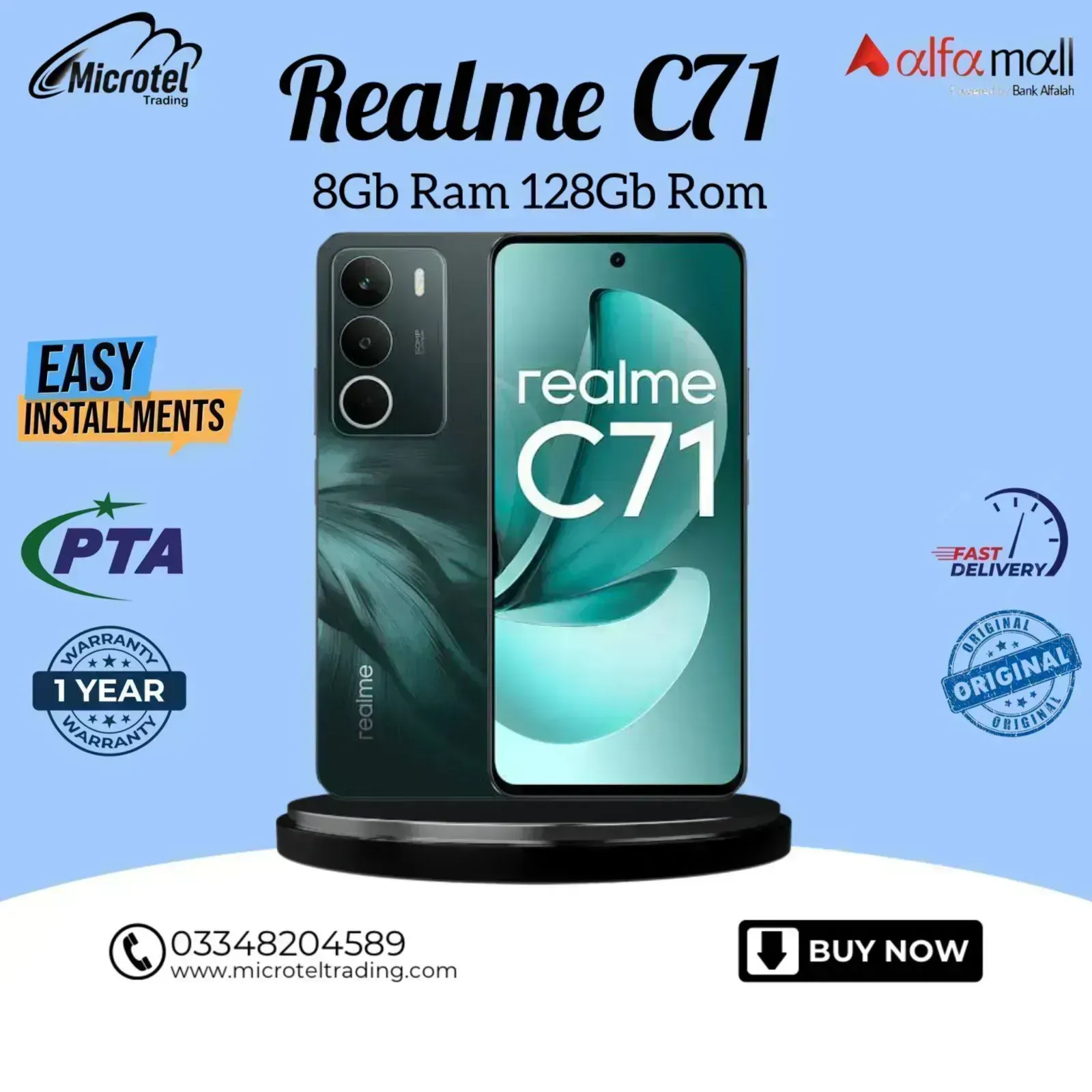 Realme C71 8Gb 128Gb Official Pta Approved 1Year Official Warranty_On ...