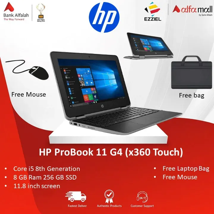 HP ProBook 11 G4 (x360 Touch) Corei5 8th generation | 8 GB RAM 256 GB ...