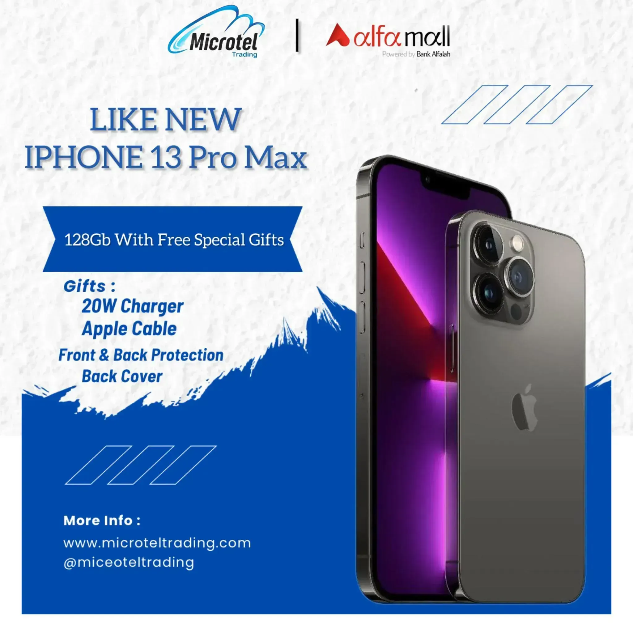 iPhone 13 Pro Max 128GB Official Pta Approved Like New 3 Month Warranty ...
