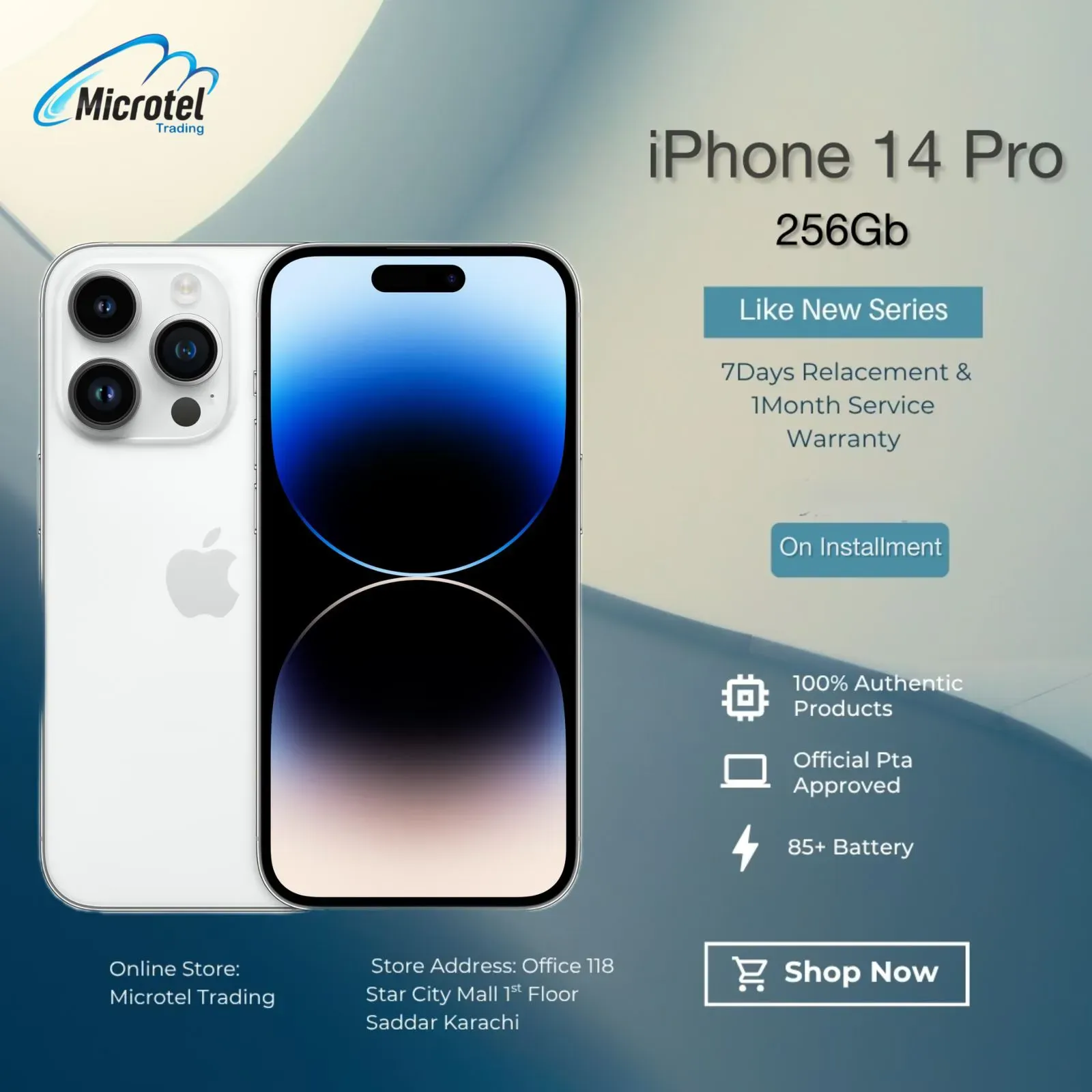 iPhone 14 Pro 256 GB Official Pta Approved Like New 3 Month Warranty ...