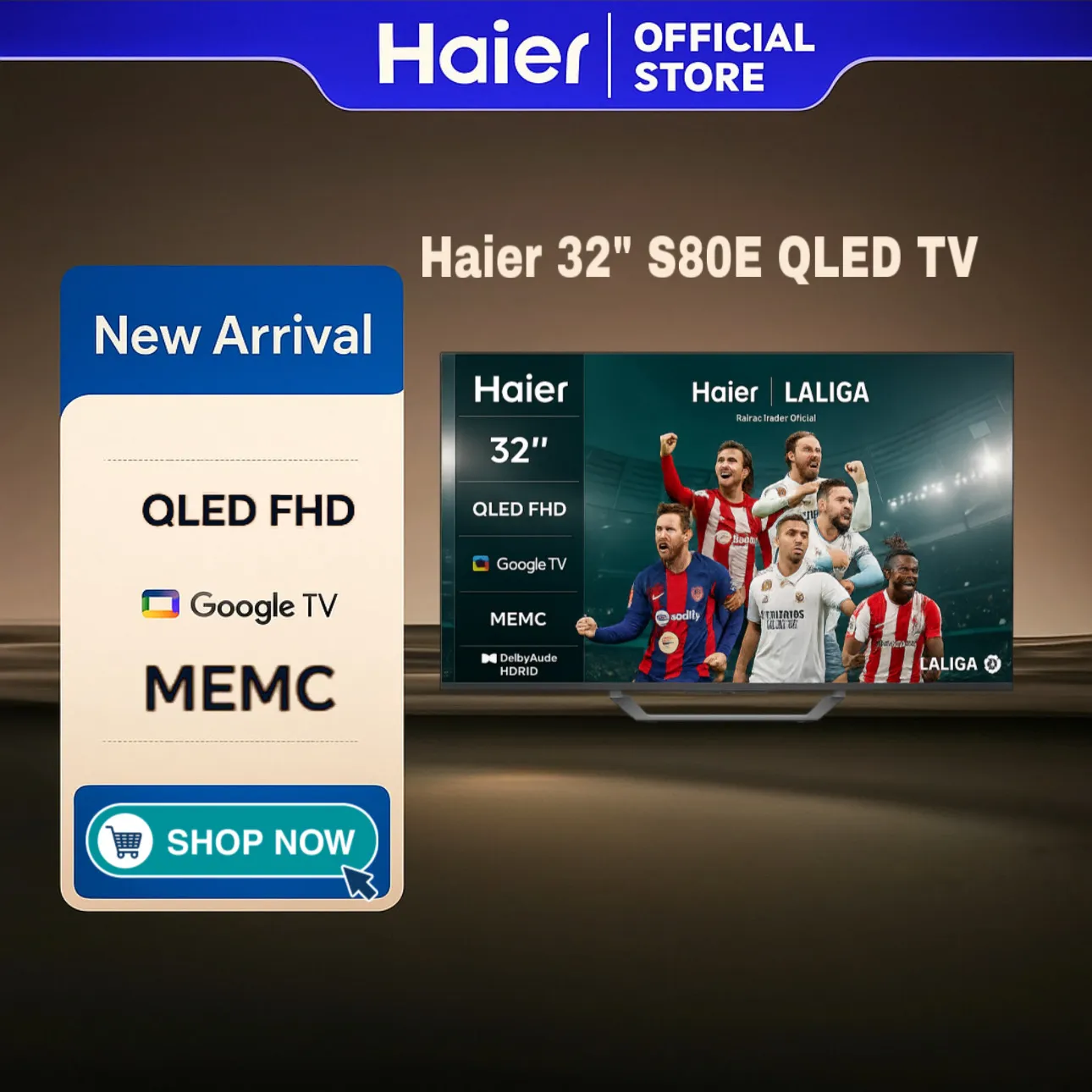 Haier 32" QLED Google TV | H32S80E On Installment