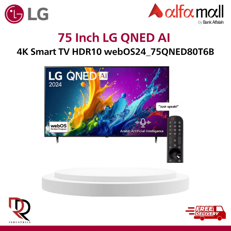 75 Inch LG QNED AI QNED80 4K Smart TV AI Magic remote HDR10 webOS24 ...