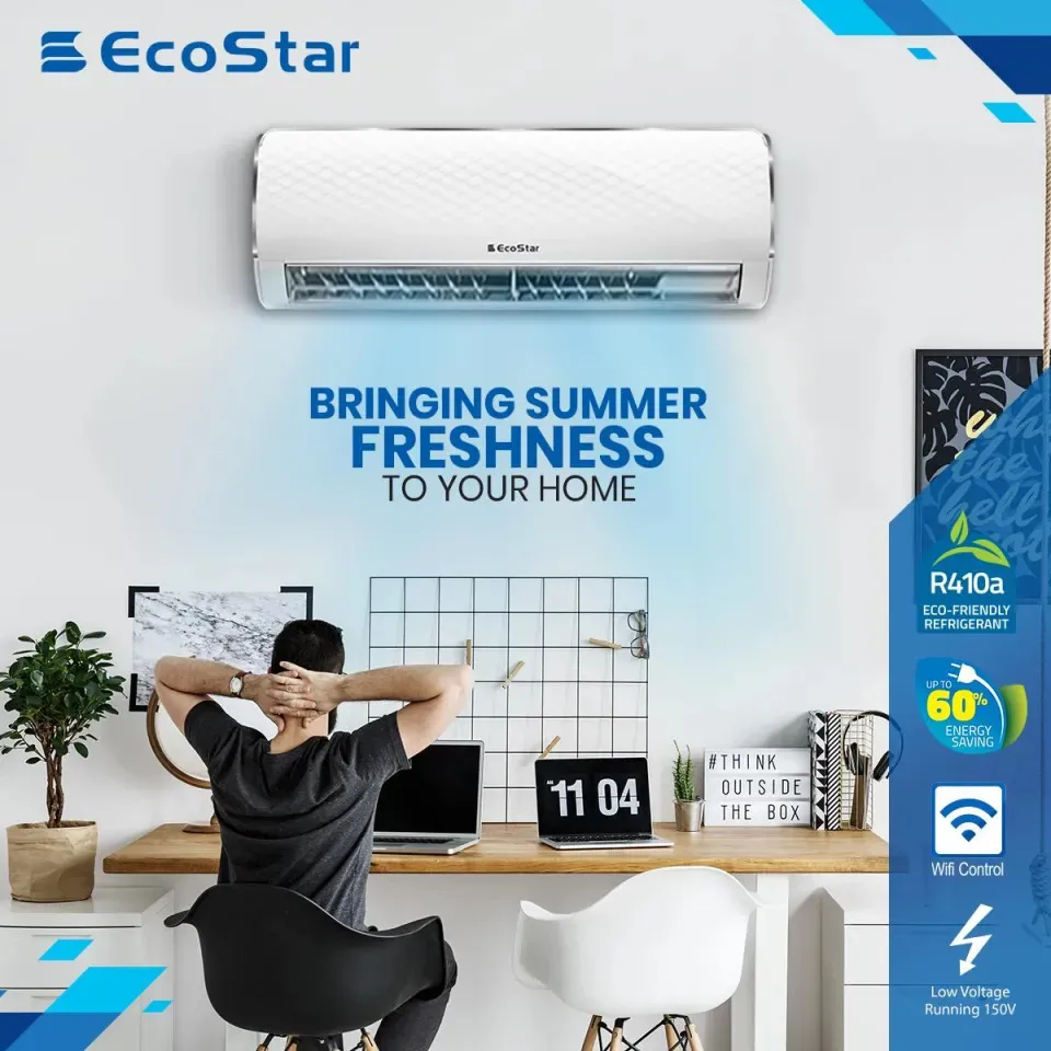Ecostar 1.5 Ton ES-18DU01 WG SA White Duke Series Inverter Heat And ...