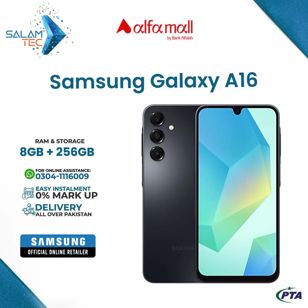 Samsung A16 8GB RAM 256GB Storage On Easy Installments With 1 Year ...