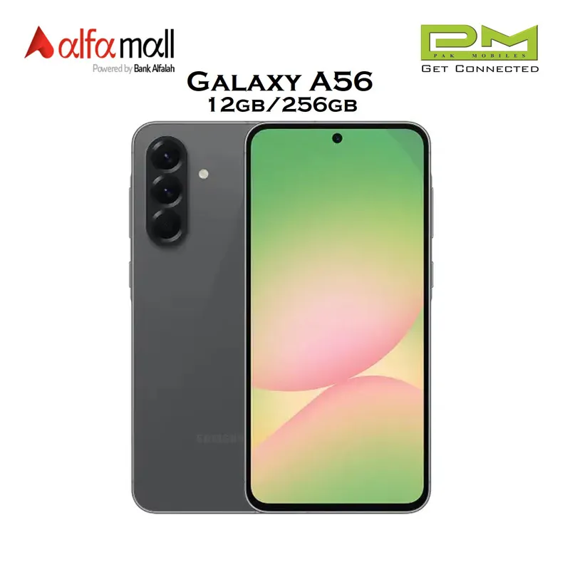 Samsung Galaxy A56 - 12GB RAM - 256GB ROM - Graphite - (Pak Mobiles)