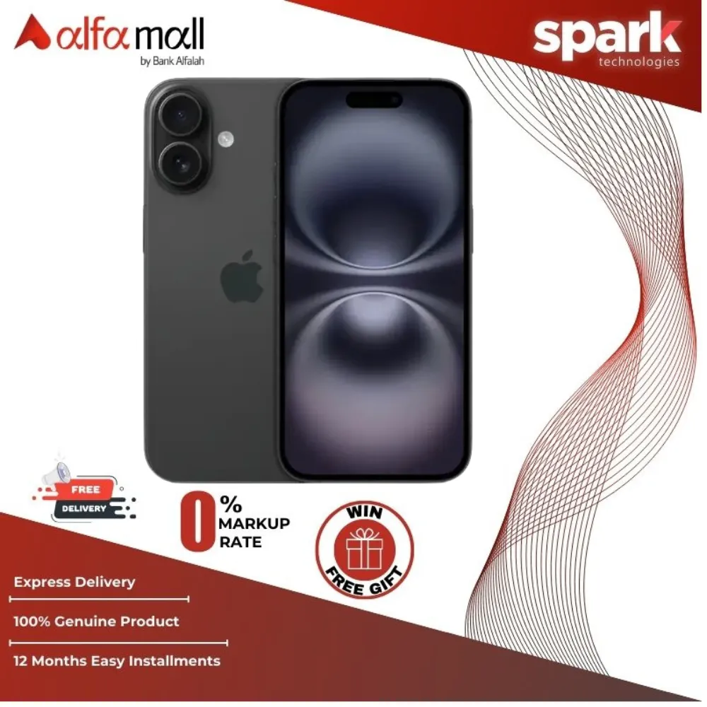 Apple iPhone 16 128GB Official PTA Approved Black Colour with eSIM: Next-Level Connectivity and ...