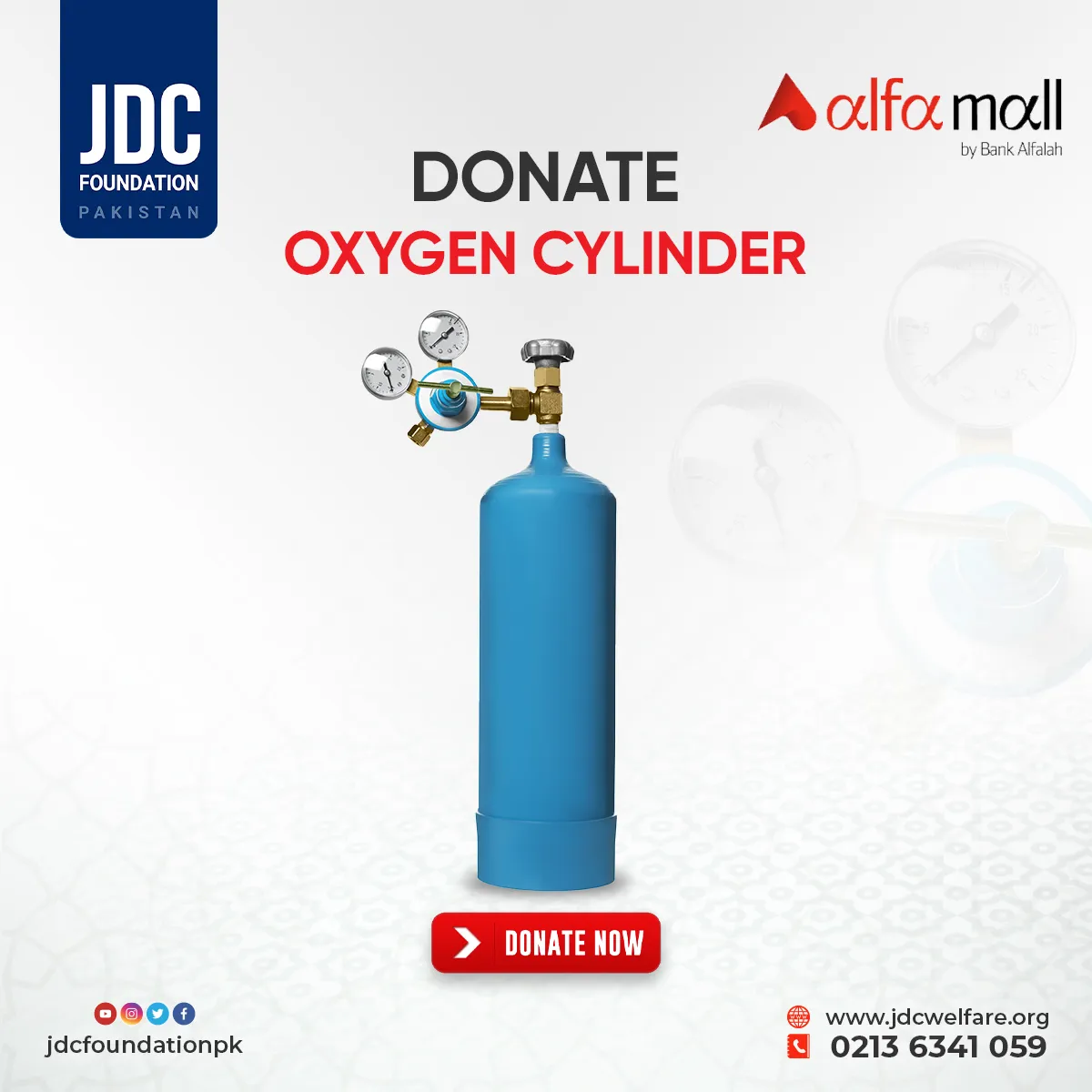 Donate Oxygen Cylinder - JDC | AlfaMall
