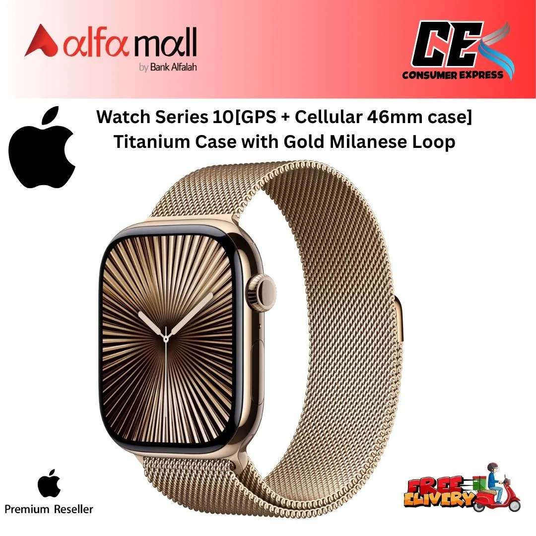 Apple Watch Series 10 [GPS + Cellular 46mm case] Smartwatch with Gold ...