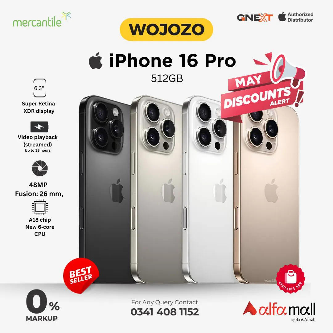 Apple iPhone 16Pro 512GB PTA Approved with One Year Official Warranty ...