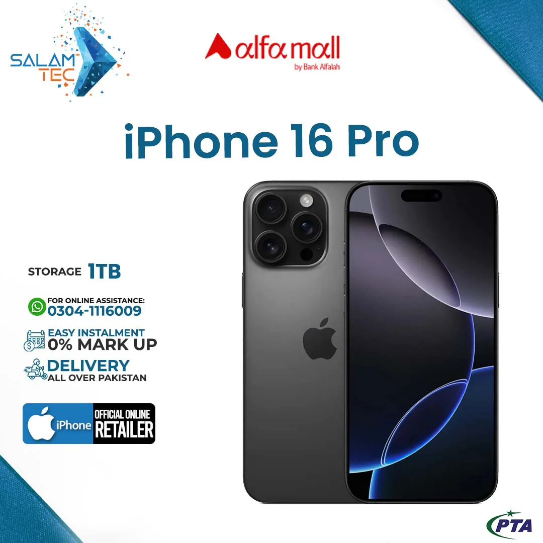Apple iPhone 16 Pro 1TB Storage On Easy Installments with 2 Years Official Warranty + iPhone ...