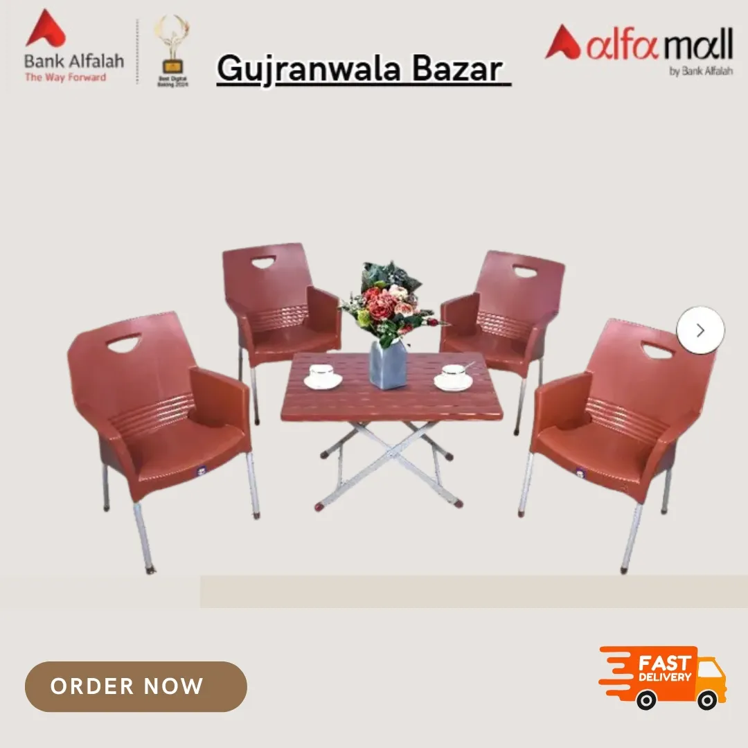 Boss Plastic Chair 317 Set with Table BP-214 S Folding Table Mega Jhony ...