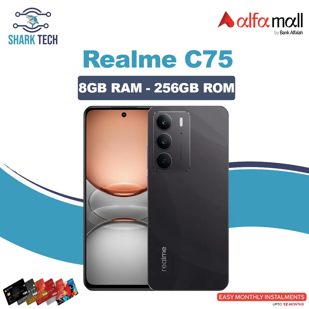 Realme C75 8GB Dynamic RAM 256GB ROM Non Active PTA Approved With Official Warranty - SharkTech