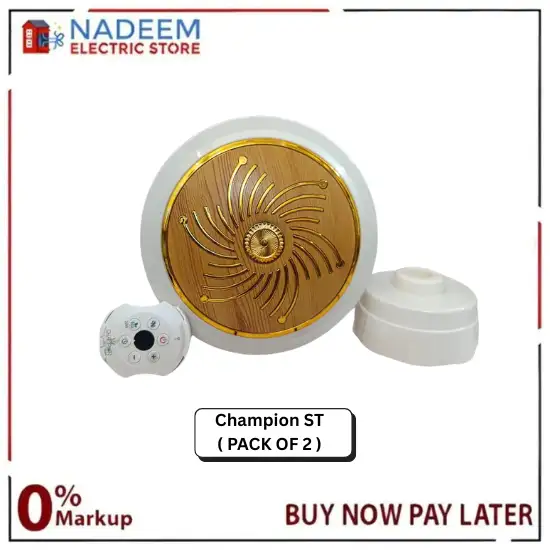 Champion ST MODEL ( PACK OF 2 ) (AC-DC Ceiling Fan Inverter Hybrid ...