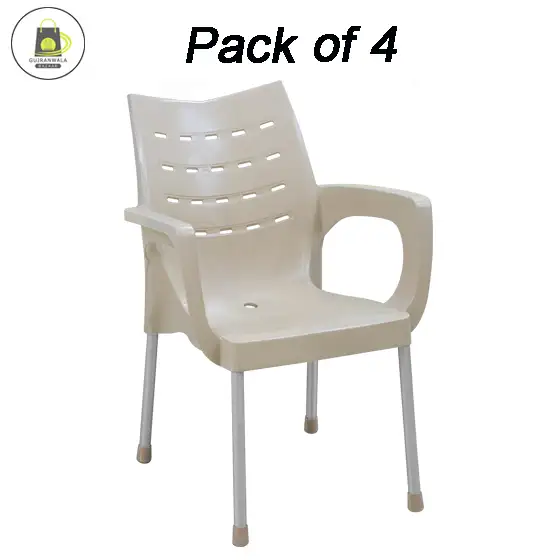 Citizen Plastic Chair 897-R Pack of 4 | Steel Legs – Glossy Finish