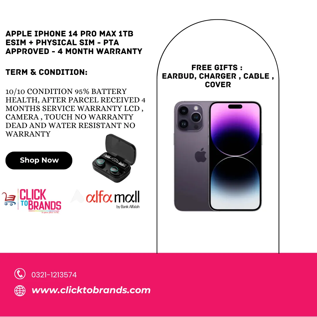 Apple iPhone 14 Pro Max 1TB Esim + Physical Sim - PTA Approved - 4 ...