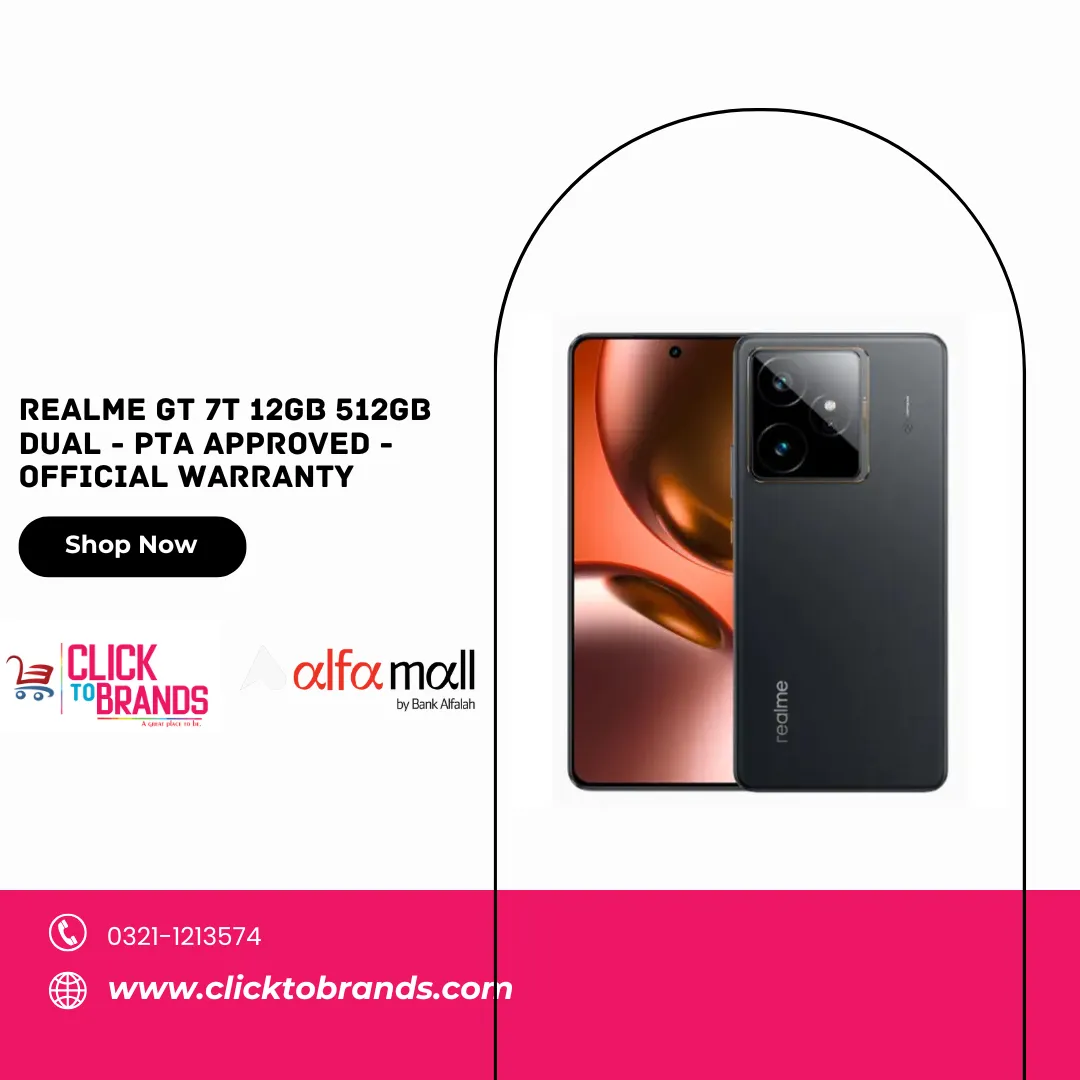 Realme GT 7T 12GB 512GB Dual - PTA Approved - Official Warranty
