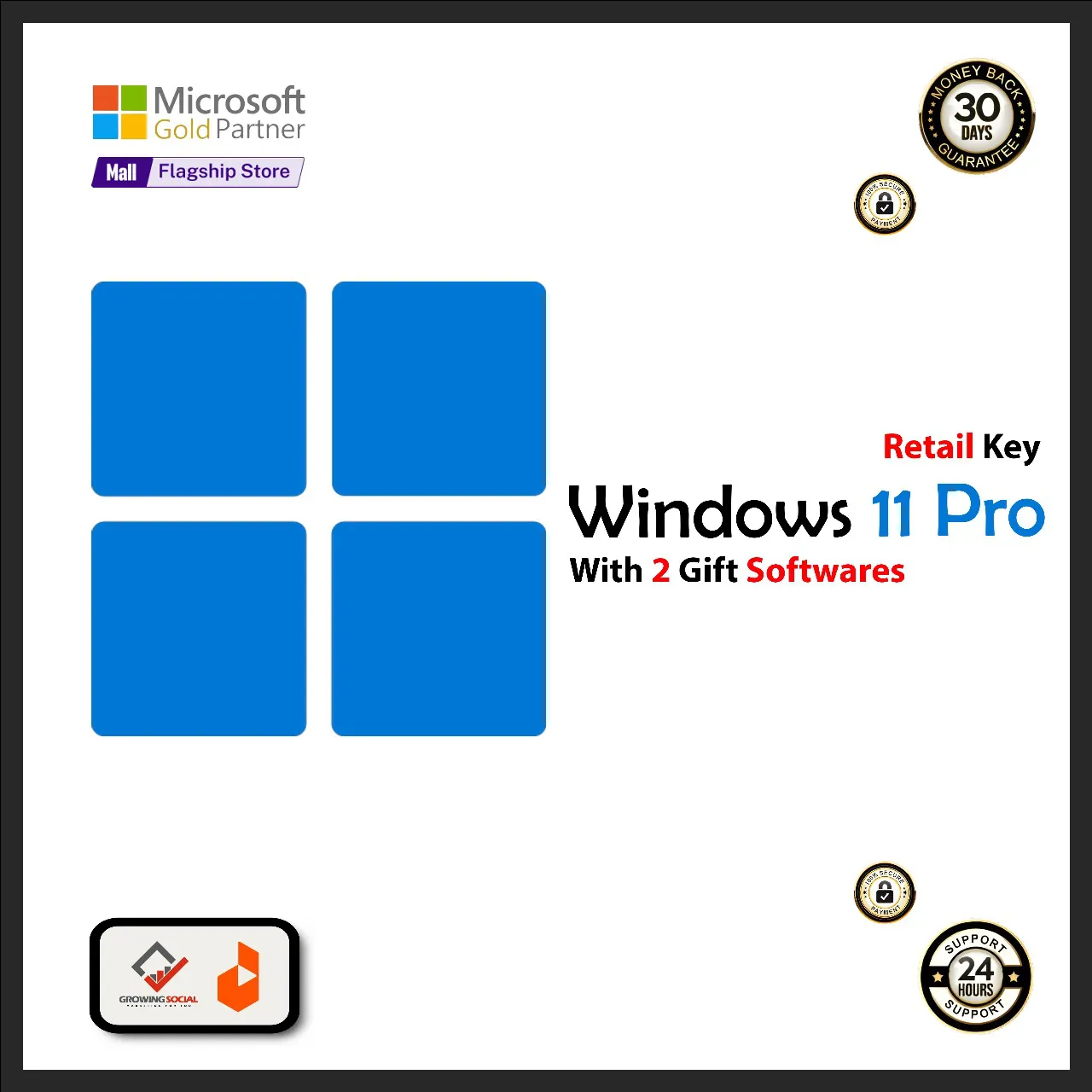 Windows 11 Pro Retail License Product Key By Growing Social