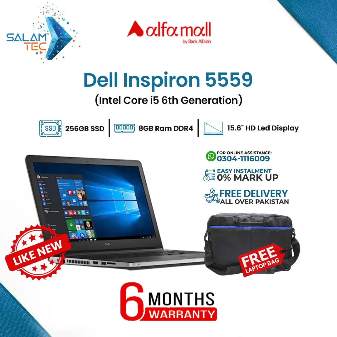 Dell Inspiron 5559 Core i5 6th Generation Like New Laptop With Free ...